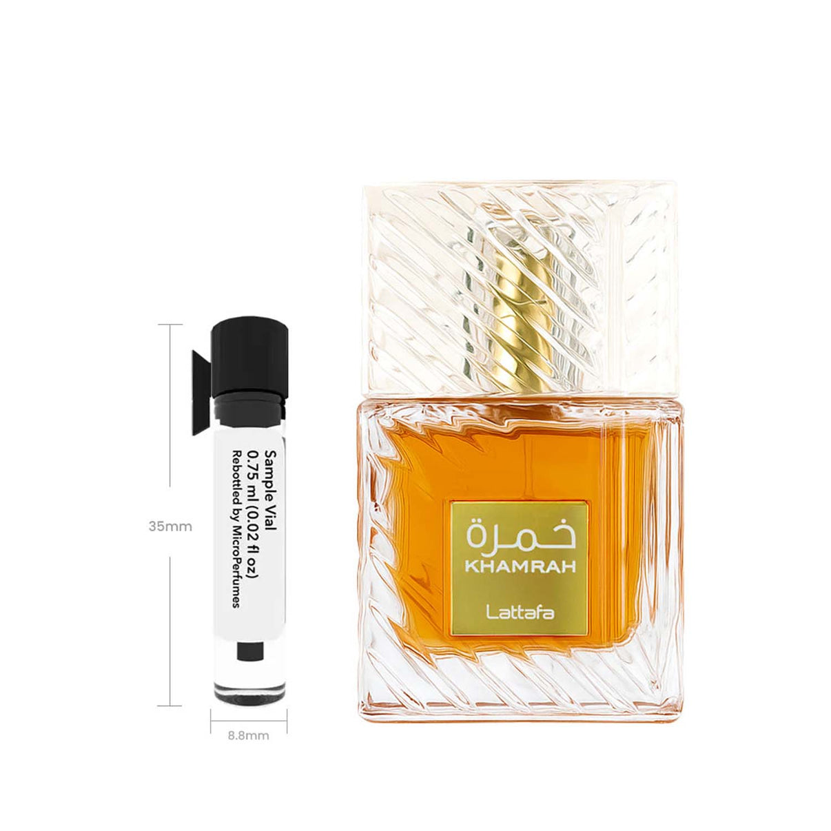 Lattafa Khamrah EDP 0.75ml Sample Vial Decant Unisex – MicroPerfumes.com
