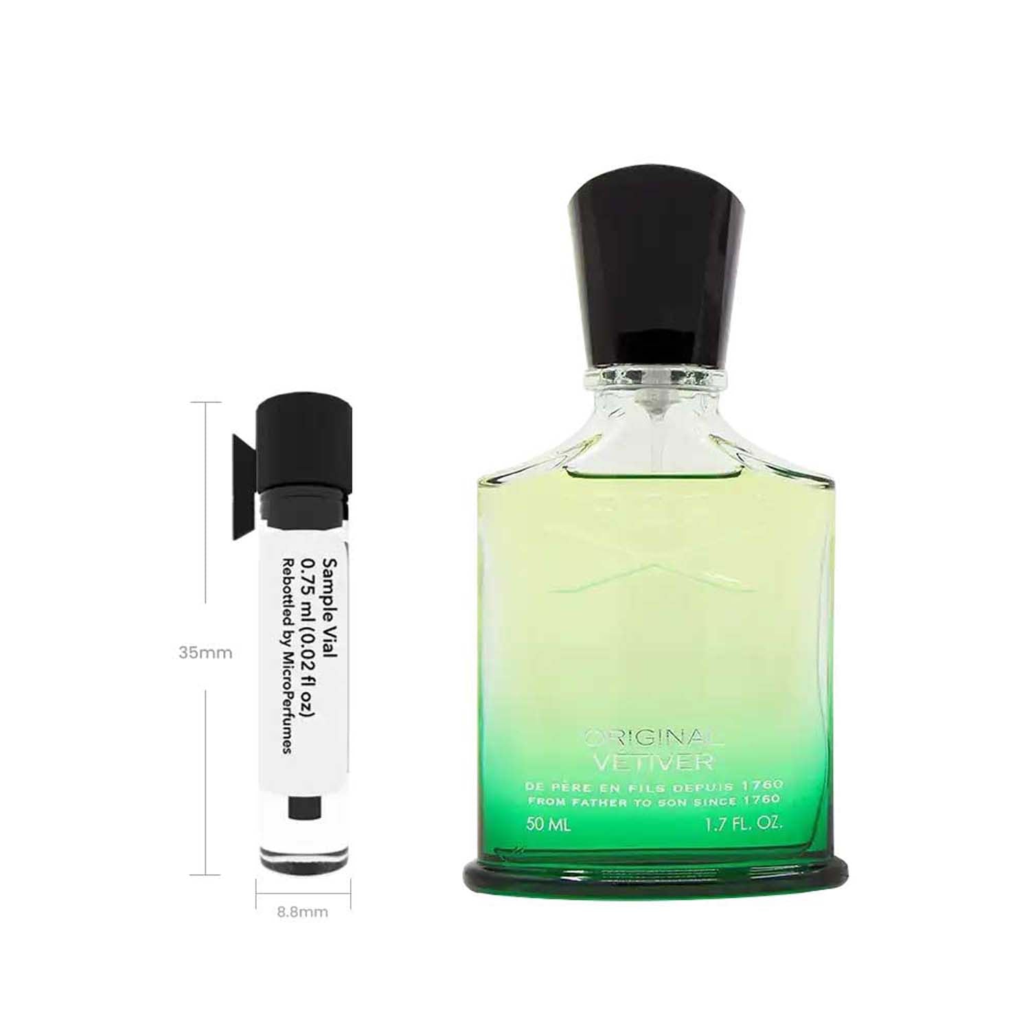 Creed Original Vetiver EDP 0.75ml Sample Vial Decant Unisex ...
